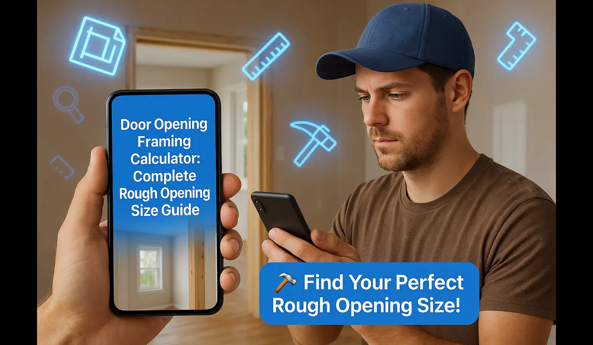Door Opening Framing Calculator: Complete Rough Opening Size Guide